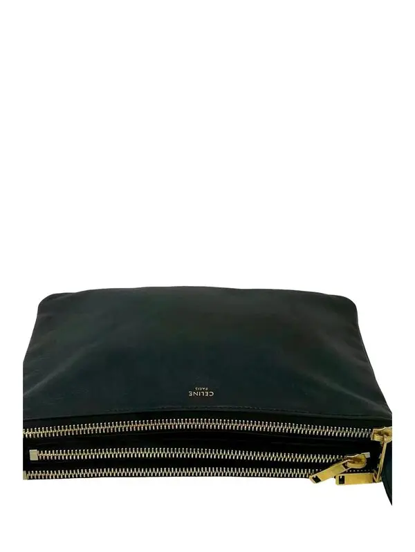 Celine Large Lambskin Trio Crossbody Bag - Black