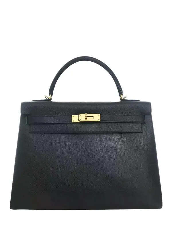 Hermès Epsom Kelly Ii Sellier 32 Satchel - Black
