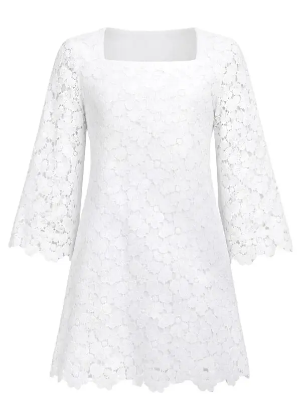 Simkhai Mini Hana Lace Dress - White