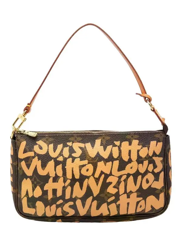 LOUIS VUITTON Monogram Graffiti Pochette Accessoires Shoulder Bag - Brown