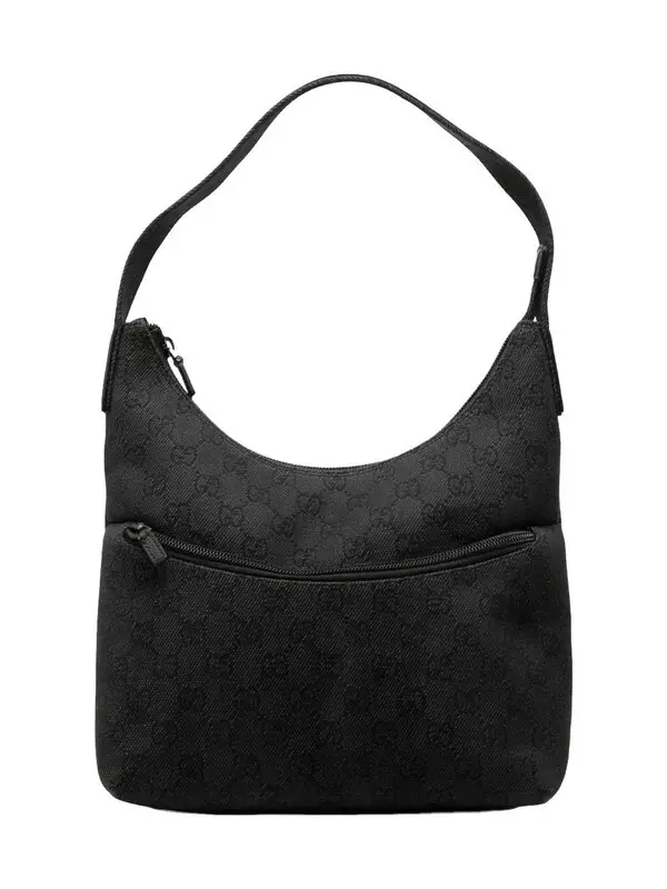 Gucci Gg Denim Shoulder Bag - Black