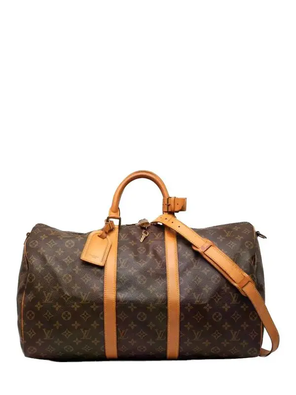 LOUIS VUITTON Keepall Bandouliere 50 Travel Bag - Brown