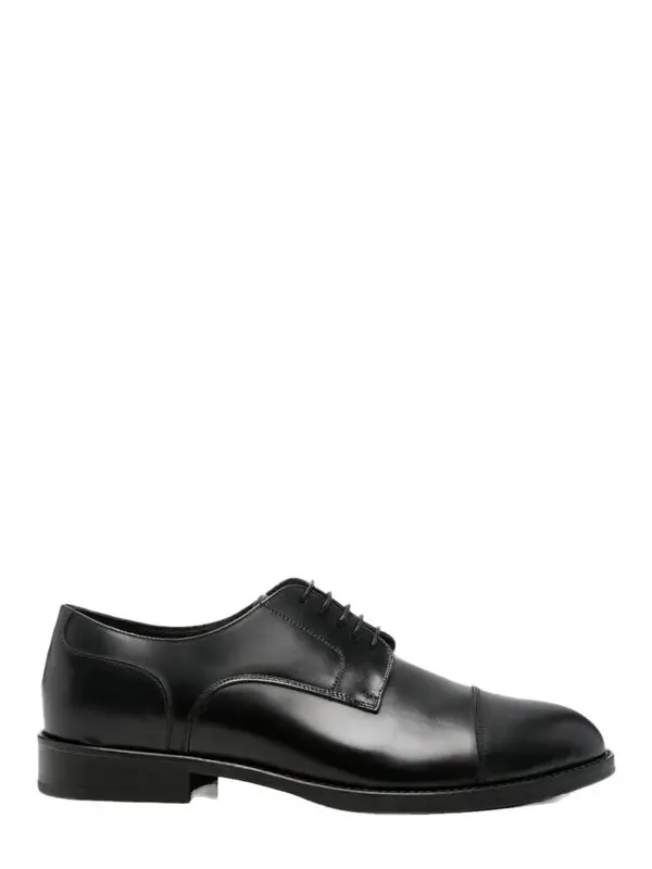 VELA SHOP Leather Derby Shoes - Black
