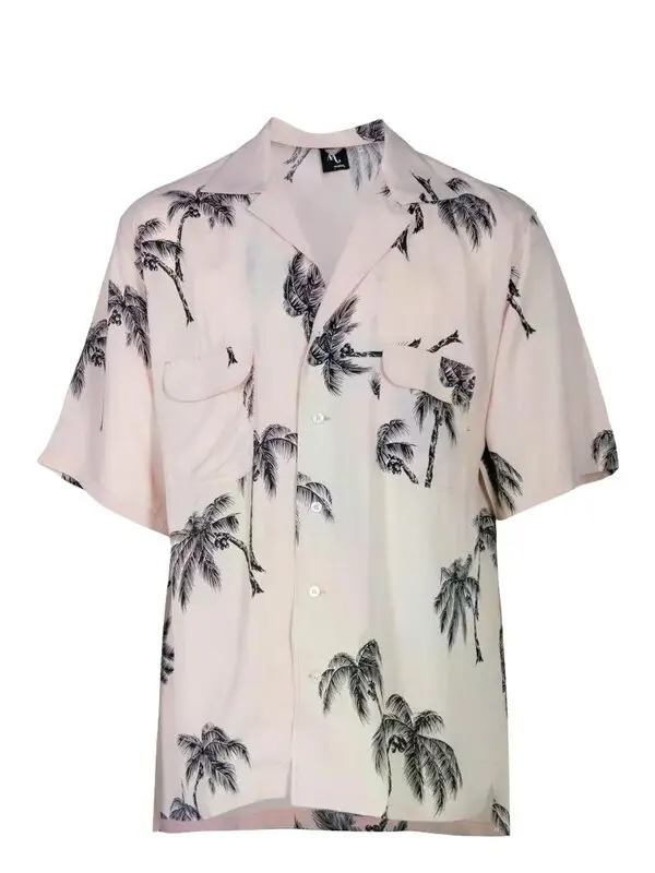 DOPPIAA Palm Tree-print Shirt - Pink