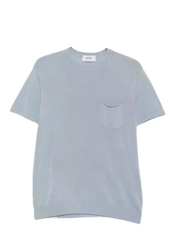 VELA SHOP Short-sleeve Pocket T-shirt - Blue