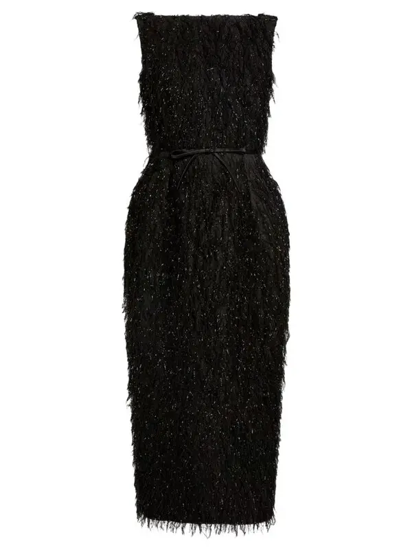 Erdem Sleeveless Pencil Dress With Tie Detail - Black