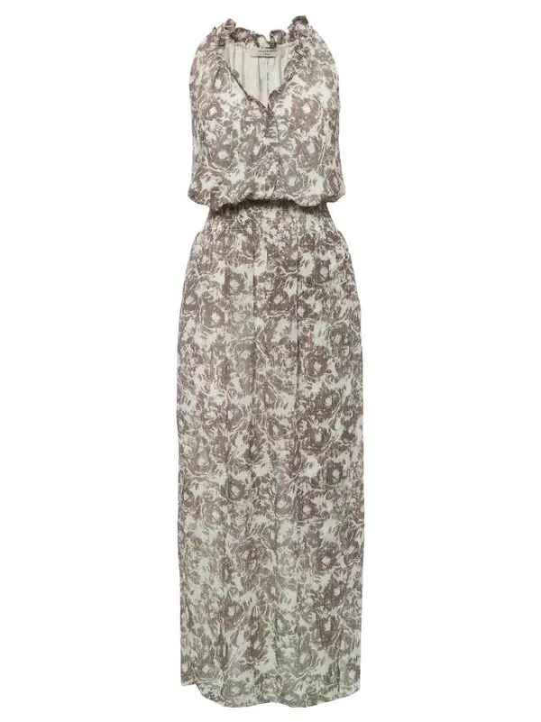 ALLSAINTS Nylah Rosa Floral-print Maxi Dress - Neutrals