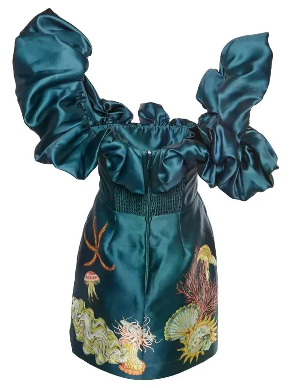 ALEMAIS Dorian Midi Dress - Blue