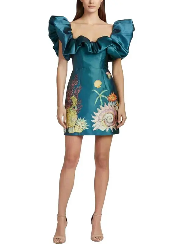 ALEMAIS Dorian Midi Dress - Blue