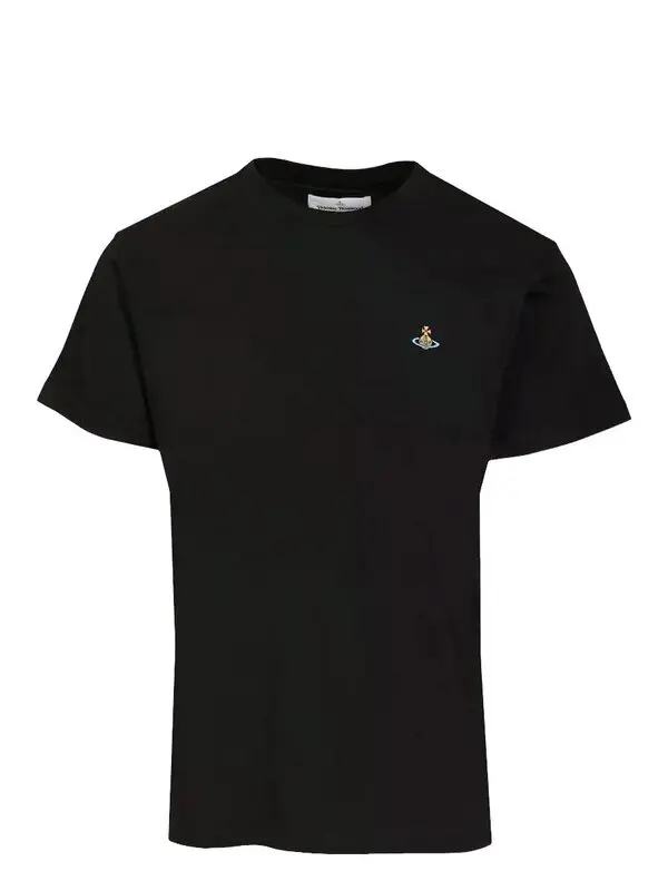 VIVIENNE WESTWOOD Orb-embroidered T-shirt - Black