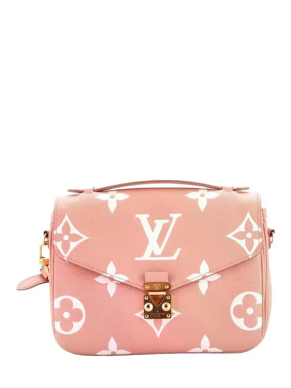 LOUIS VUITTON Pochette Metis Monogram Empreinte Giant Crossbody Bag - Pink