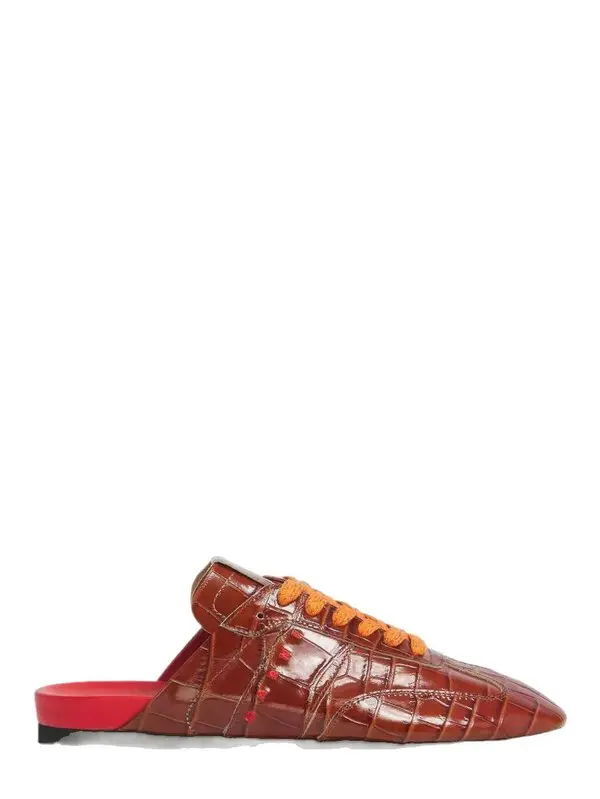 Marni Croc-effect Leather Softy Soccer Slip-on Sneakers - Brown