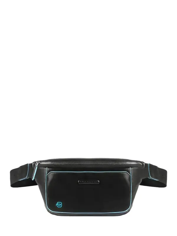 PIQUADRO Leather Belt Bag - Black