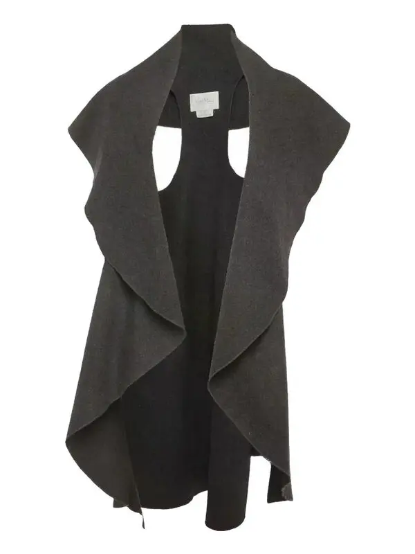 Max Mara Open-front Felt Cape - Grey