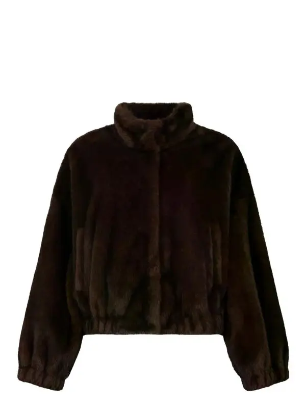 Max Mara Faux Fur Coat - Brown