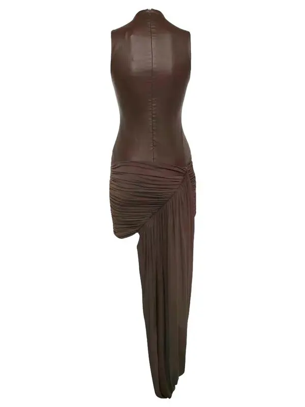 424 Mesina Draped Maxi Dress - Brown