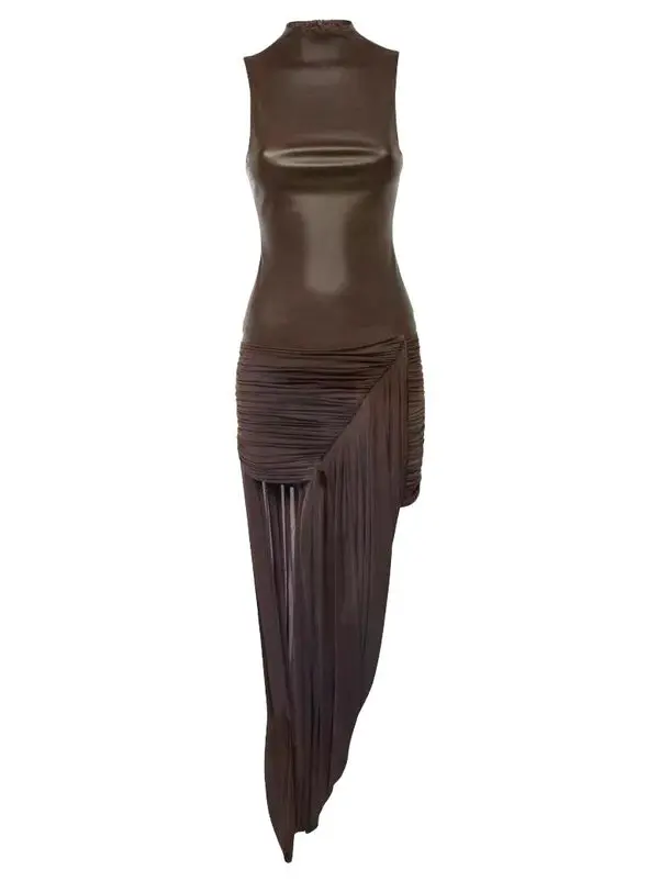 424 Mesina Draped Maxi Dress - Brown