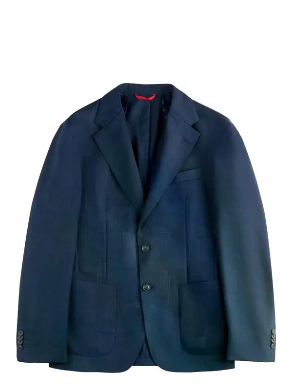FAY Button-fastening Patch-pocket Jacket - Blue