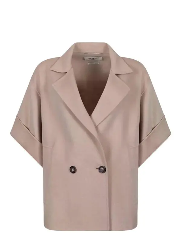 Max Mara Double-breasted Short-sleeve Coat - Neutrals