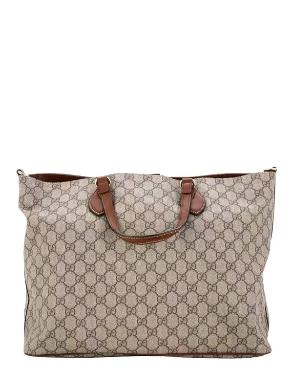 Gucci Soft Gg Coated Canvas Convertible Tote Bag - Brown
