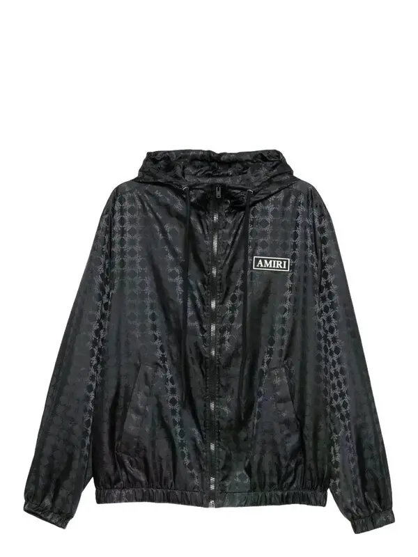 Amiri Logo Pattern Zip Jacket - Black