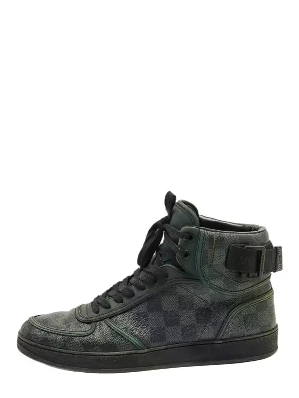 LOUIS VUITTON Rivoli Lace-up Leather Sneakers - Grey