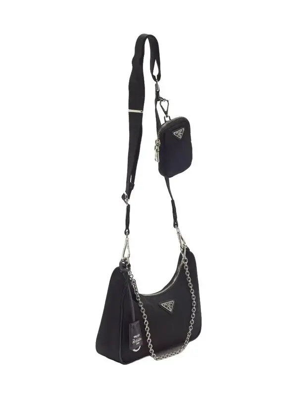 Prada Re-edition 2005 Chain Shoulder Bag - Black