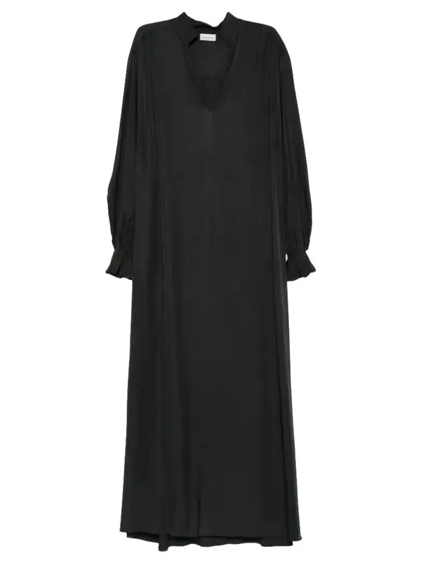 BY MALENE BIRGER Daylia V-neck Maxi Dress With Ruffled Cuffs - Black
