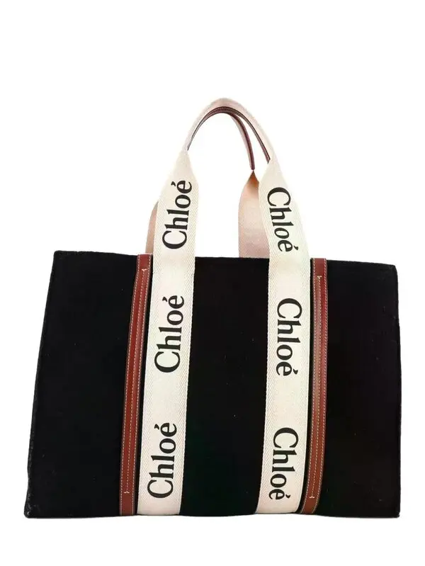 Chloé Woody Large Tote Bag - Black