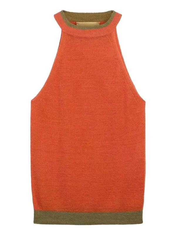 Momoni Cary Halter Neck Top - Orange