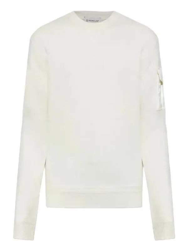 Moncler Logo Patch Crew Neck Sweater - Neutrals
