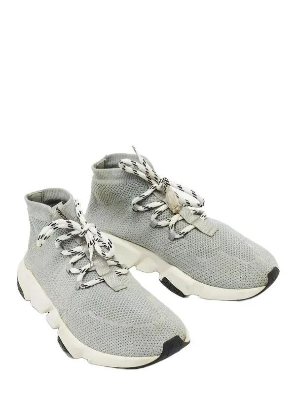 Balenciaga Speed Lace-up Knit Sneakers - Grey