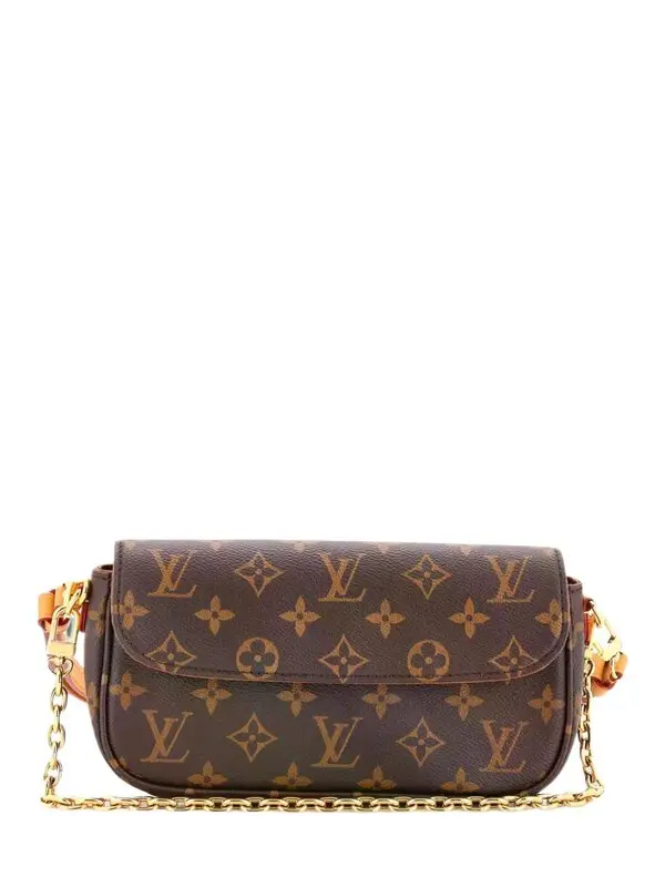 LOUIS VUITTON Monogram Canvas Ivy Wallet On Chain Shoulder Bag - Brown