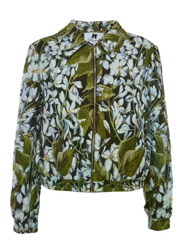 Dolce & Gabbana Floral Jacquard Bomber Jacket - Black