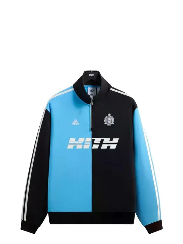 Kith X Messi Colour-block Quarter-zip Sweater - Black