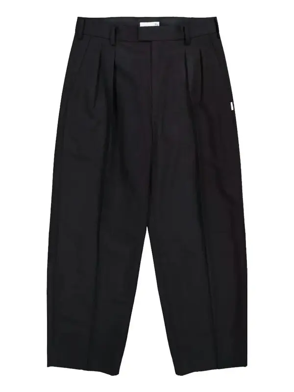 WTAPS Pleated Logo-patch Tailored Trousers - Black