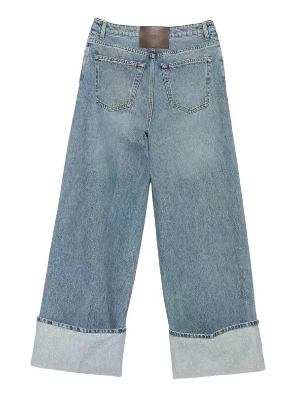 N°21 Turn-up Wide-leg Jeans - Blue