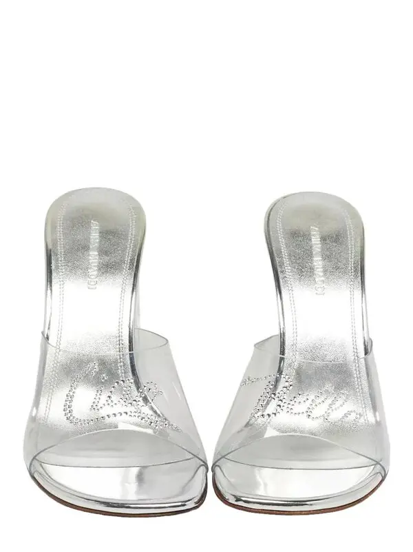 Amina Muaddi Bella Crystal-embellished Sandals - Silver