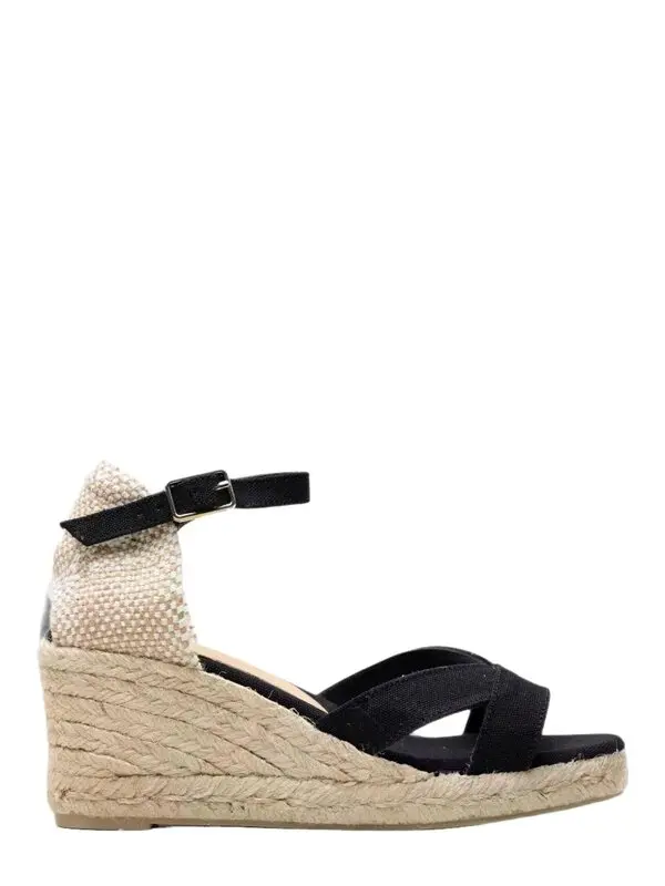 CastaÑer Bruna Wedge Espadrilles - Black