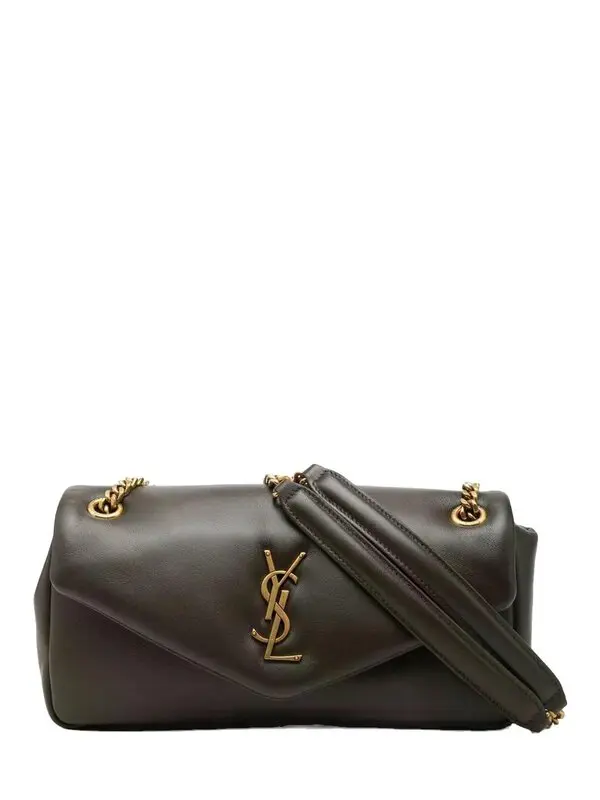 Saint Laurent Small Lambskin Calypso Shoulder Bag - Brown
