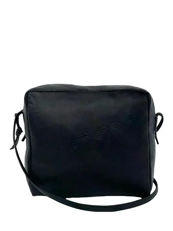 Loewe Leather Anagram Crossbody Bag - Black