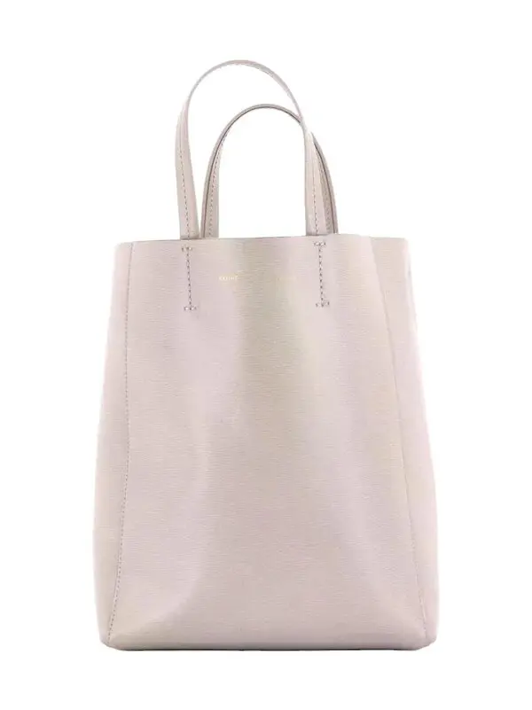 Celine Vertical Cabas Grained Calfskin Tote Bag - Grey