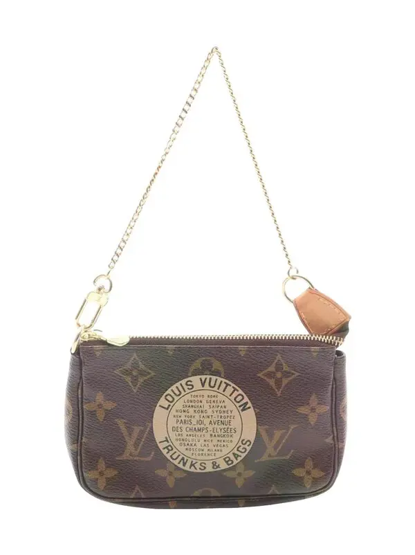 LOUIS VUITTON Monogram Mini Pochette Accessoires Handbag - Brown