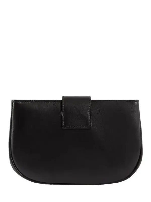 GIUSEPPE ZANOTTI Seal Clutch Bag With Gold Chain - Black