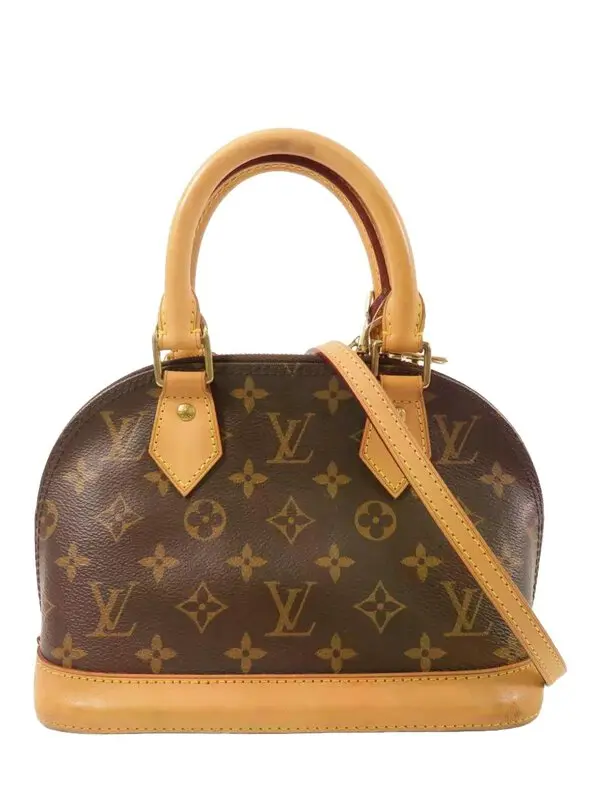 LOUIS VUITTON Alma Bb Monogram Canvas Top Handle Bag - Brown