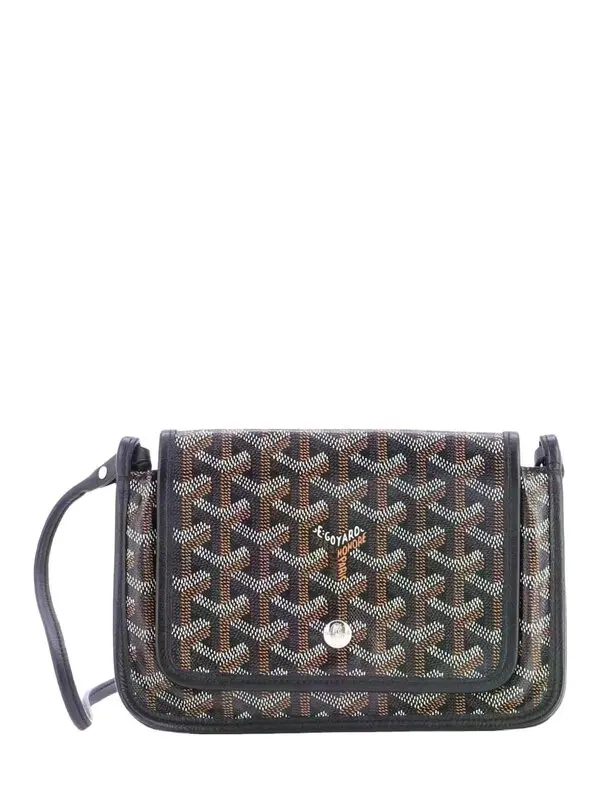 Goyard Plumet Clutch Wallet, Coated Canvas Crossbody Bag - Black