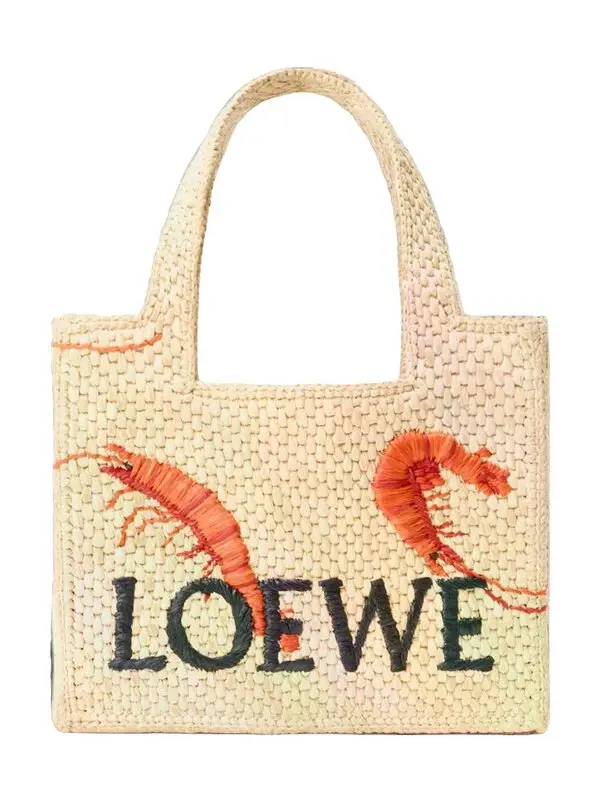 Loewe Embroidered Tote Bag - Neutrals
