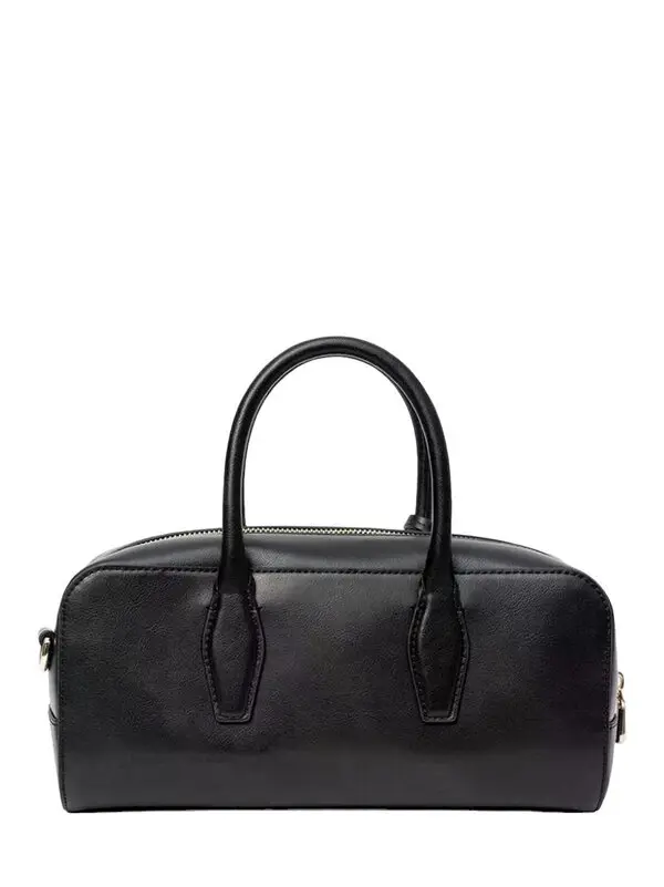 BOSS Leather Tote Bag With Gold-tone Logo Plaque - Black
