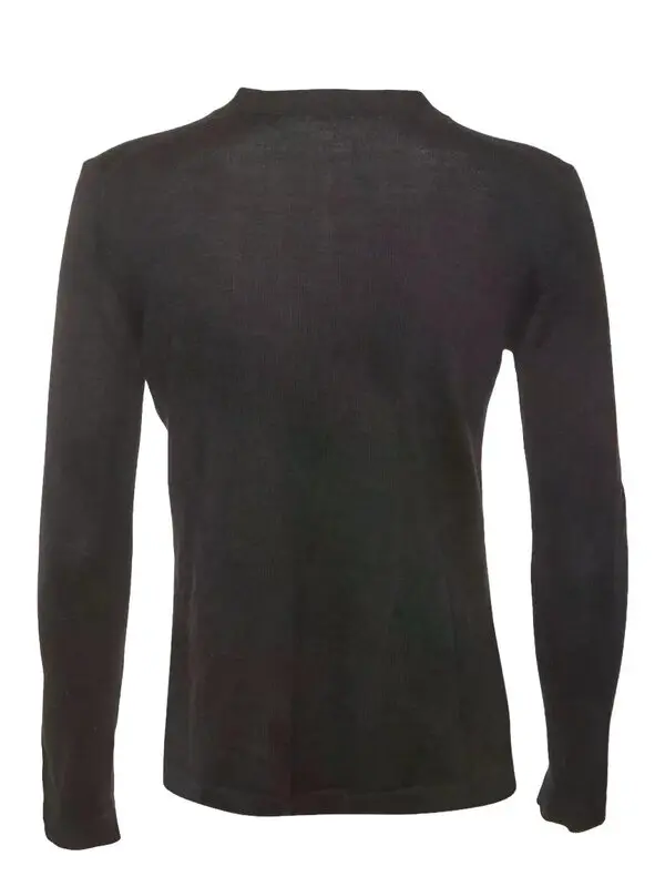 Miu Miu V-neck Long Sleeve Button-down Cardigan - Black