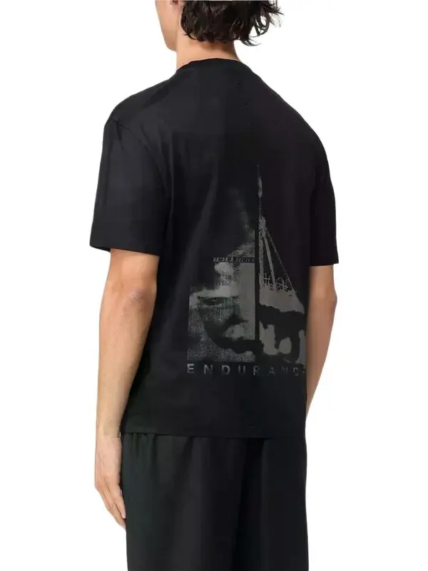 Premiata Logo-print Graphic-print T-shirt - Black